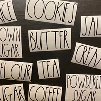 Rae Dunn Decals, Rae Dunn Font, Pantry Labels, Custom Rae Dunn, Rae ...