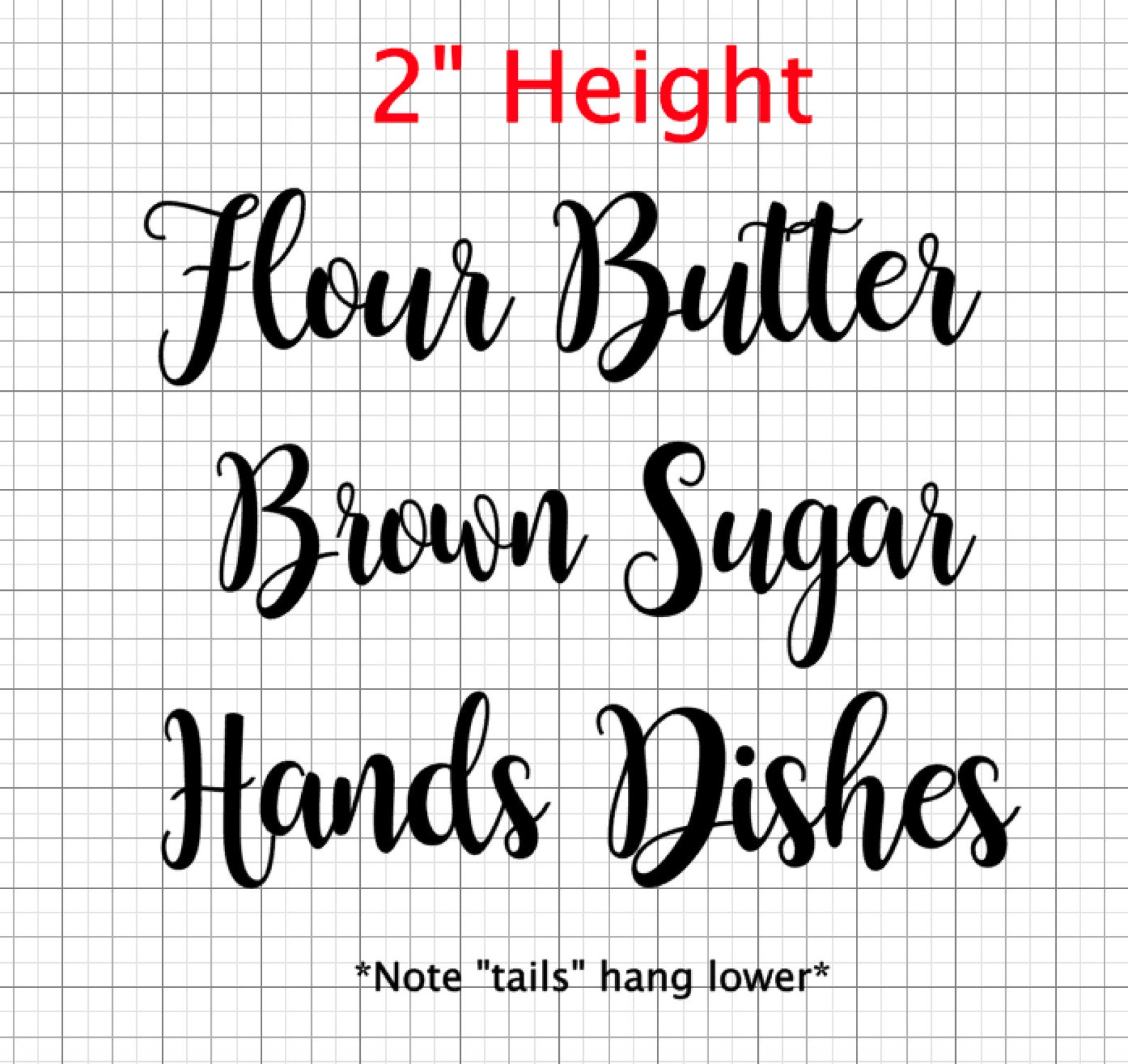 SET OF 5 | Kitchen Food Labels | Flour, Sugar, Powdered Sugar, Brown ...