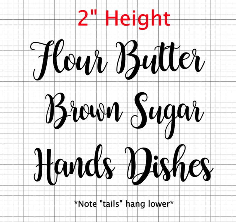 SET OF 5 Kitchen Food Labels Flour Sugar Powdered Sugar | Etsy