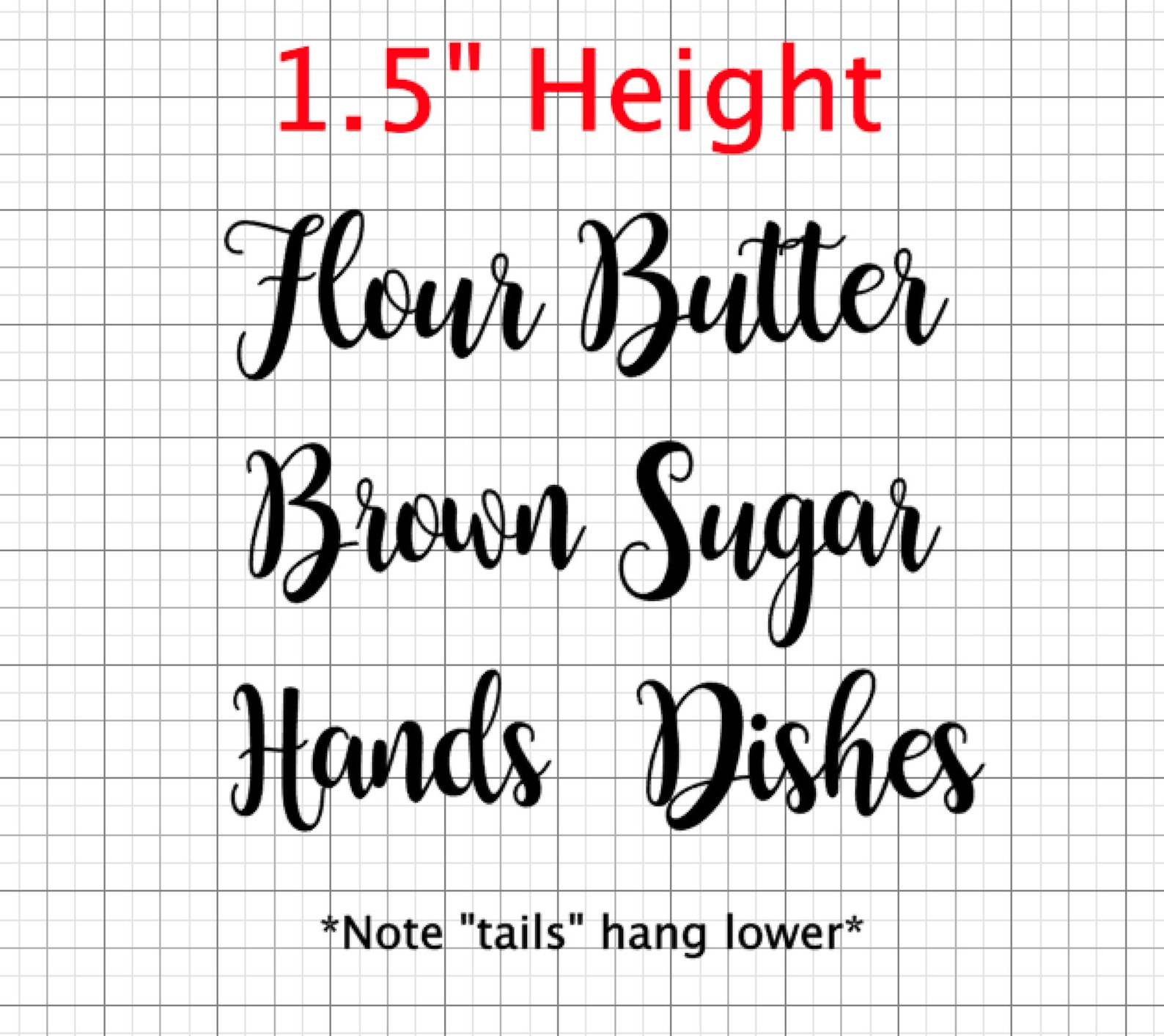 SET OF 5 Kitchen Food Labels Flour Sugar Powdered Sugar | Etsy