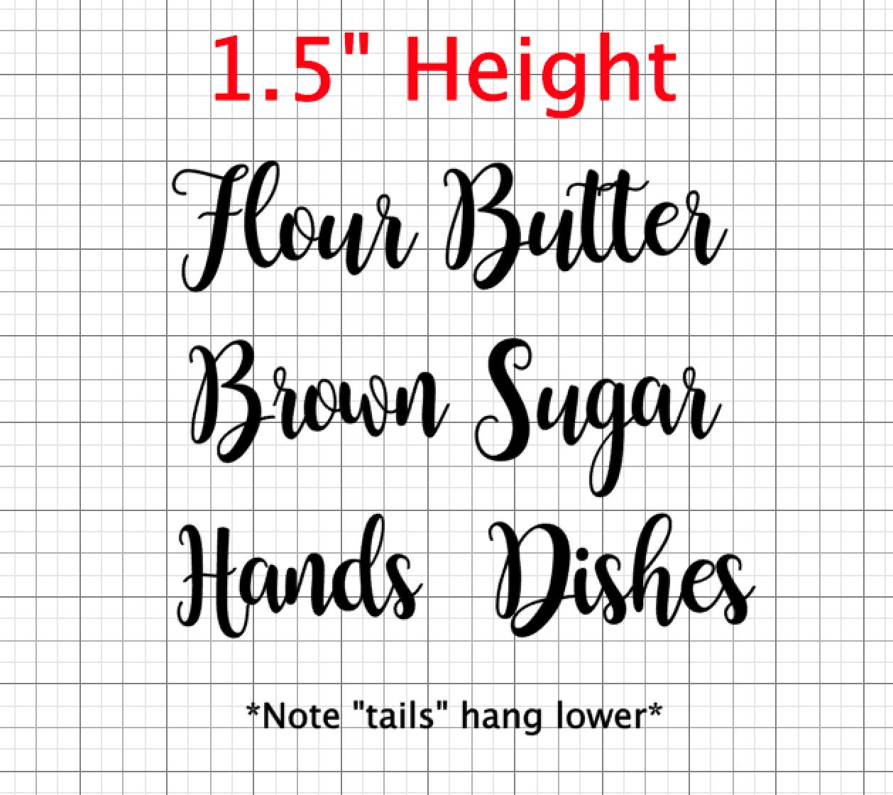 SET OF 5 Kitchen Food Labels Flour Sugar Powdered Sugar | Etsy