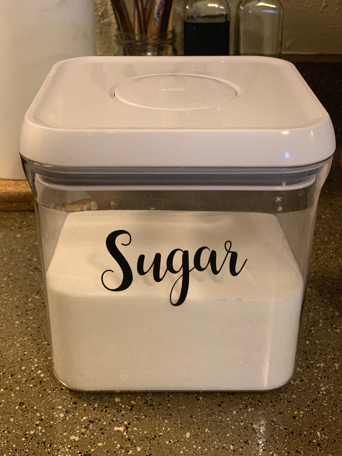 SET OF 5 Kitchen Food Labels Flour Sugar Powdered Sugar | Etsy