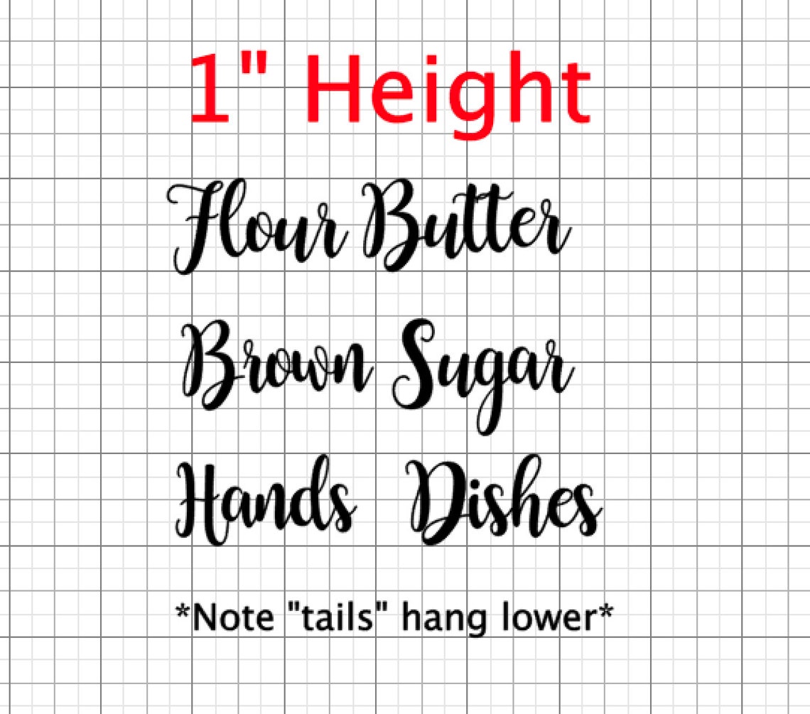 SET OF 5 Kitchen Food Labels Flour Sugar Powdered Sugar | Etsy