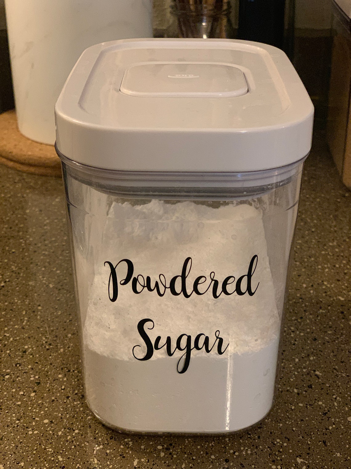 SET OF 5 Kitchen Food Labels Flour Sugar Powdered Sugar | Etsy