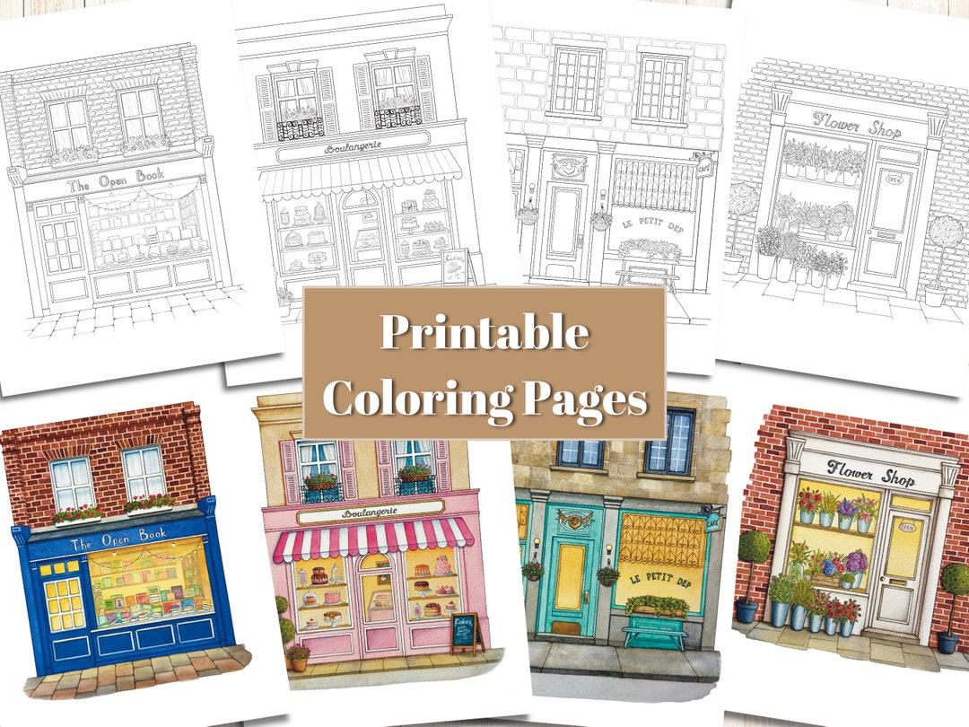 Printable Coloring Pages I Bundle of 4 Pictures - Etsy