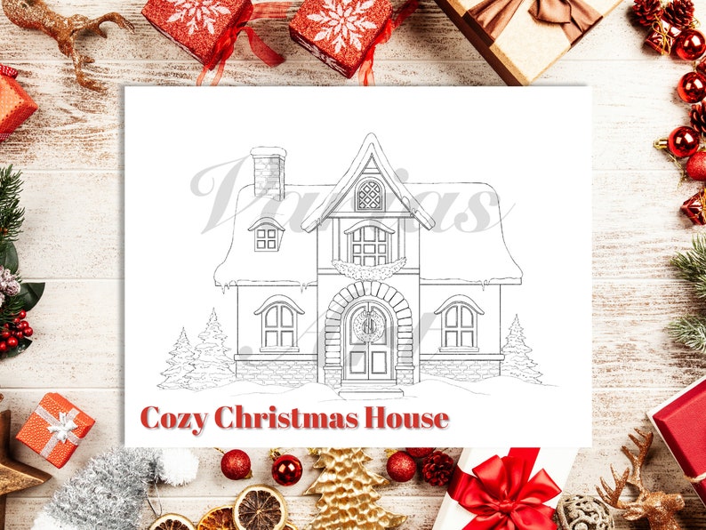 Printable Christmas Coloring Pages Digital Download Coloring Pages ...