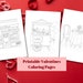 Printable Valentines Coloring Pages | Digital Download Coloring Pages ...