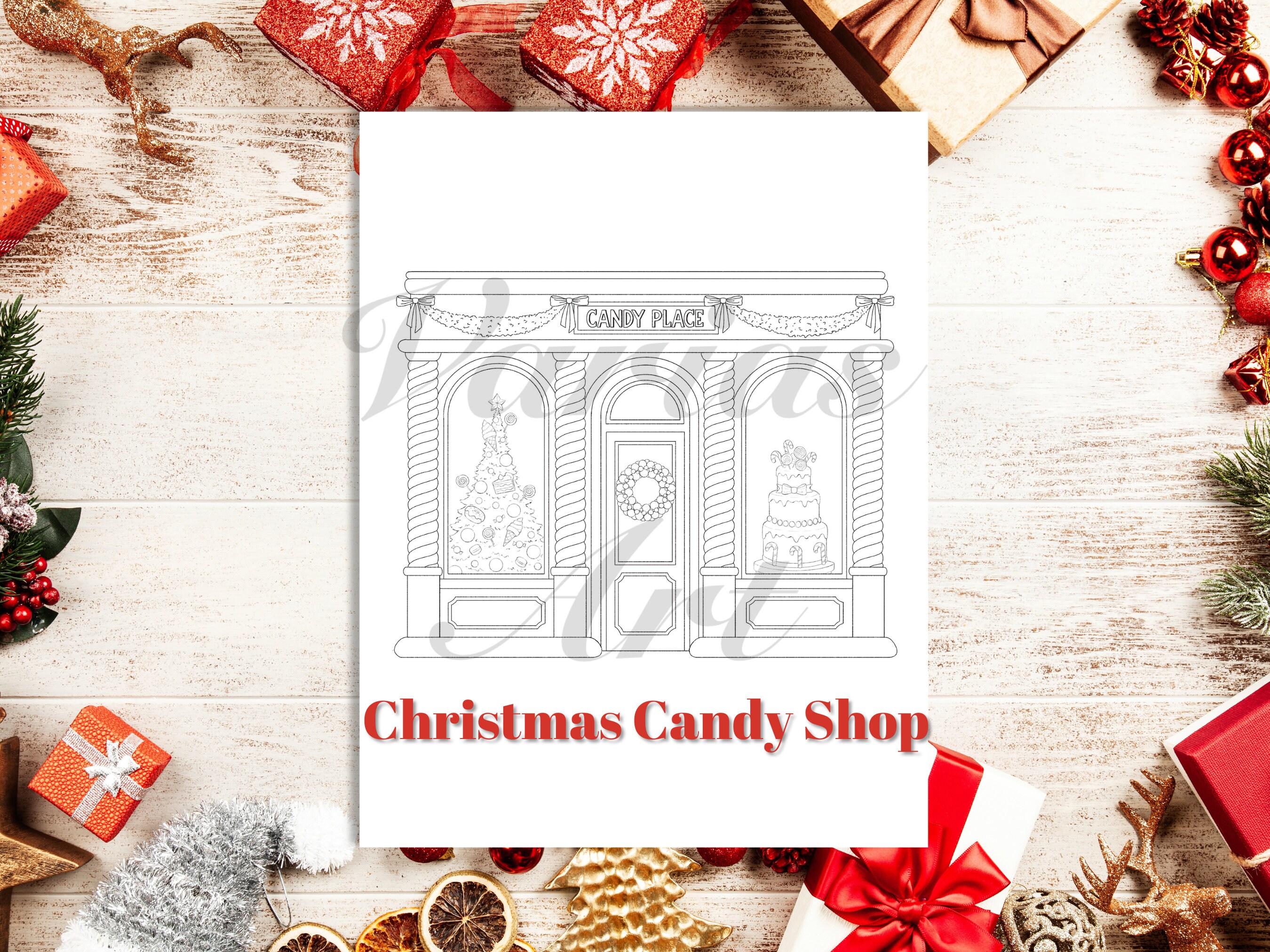 Printable Christmas Coloring Pages Digital Download Coloring Pages ...