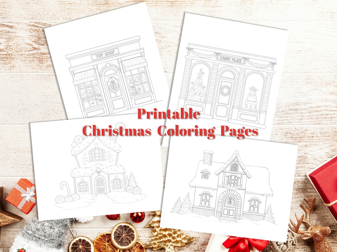 Printable Christmas Coloring Pages Digital Download Coloring Pages ...