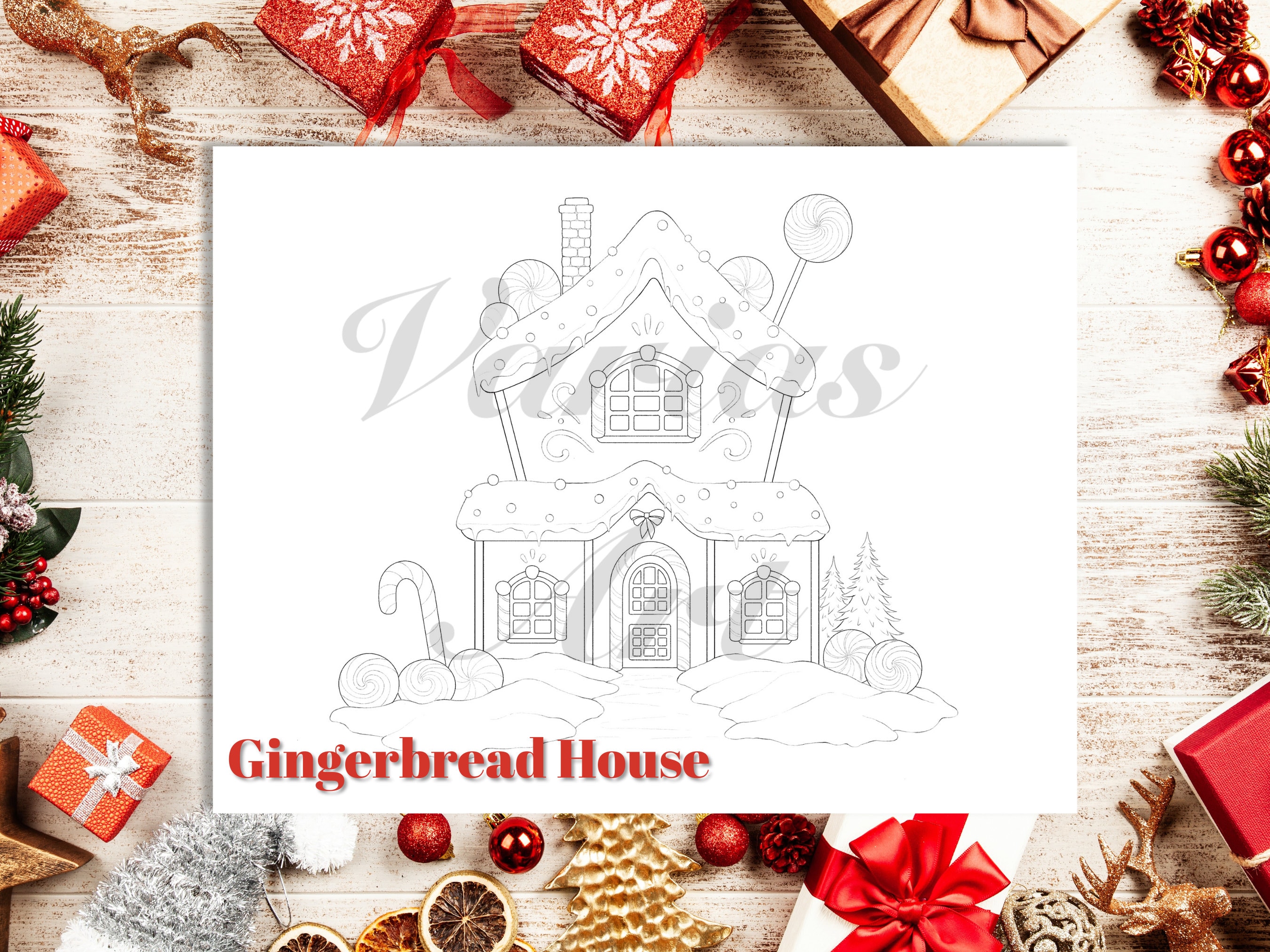 Printable Christmas Coloring Pages Digital Download Coloring Pages ...