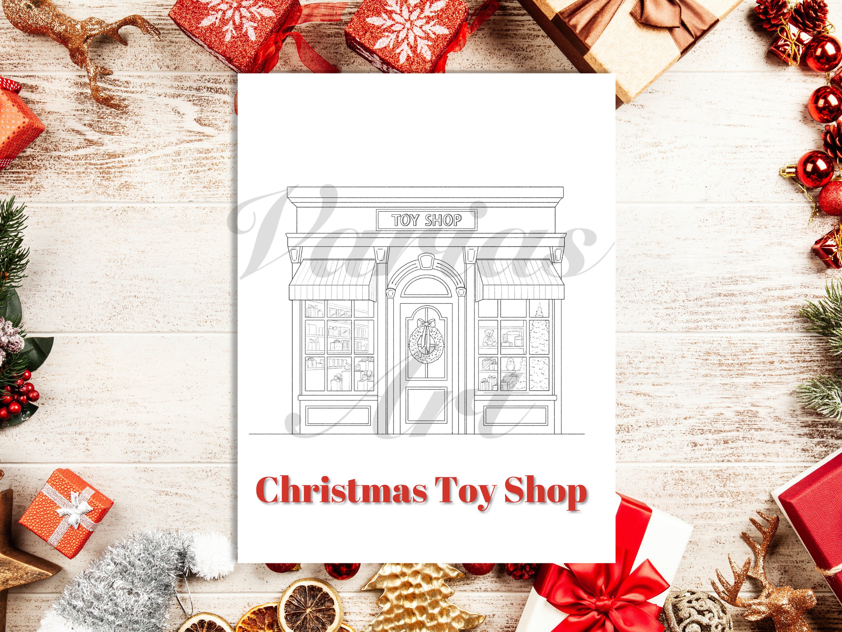 Printable Christmas Coloring Pages Digital Download Coloring Pages ...