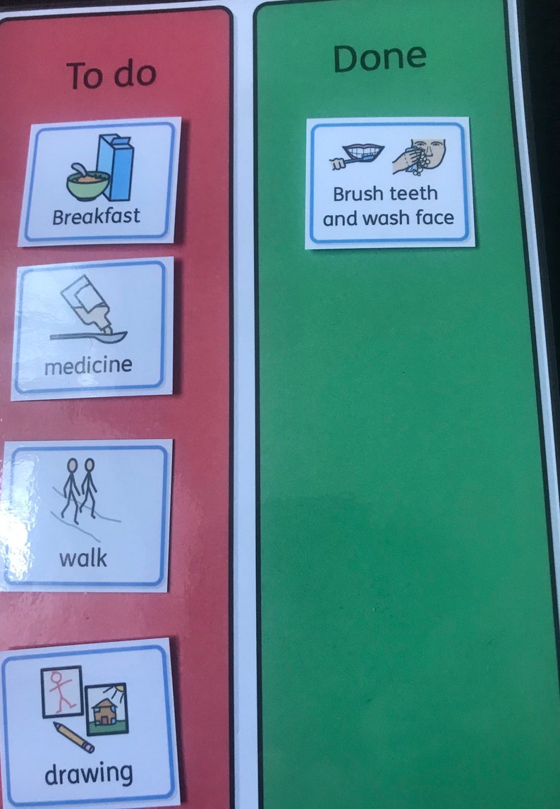To Do Visual Schedule - With 20 PECS - Autism - Adhd - Sen- Learning ...