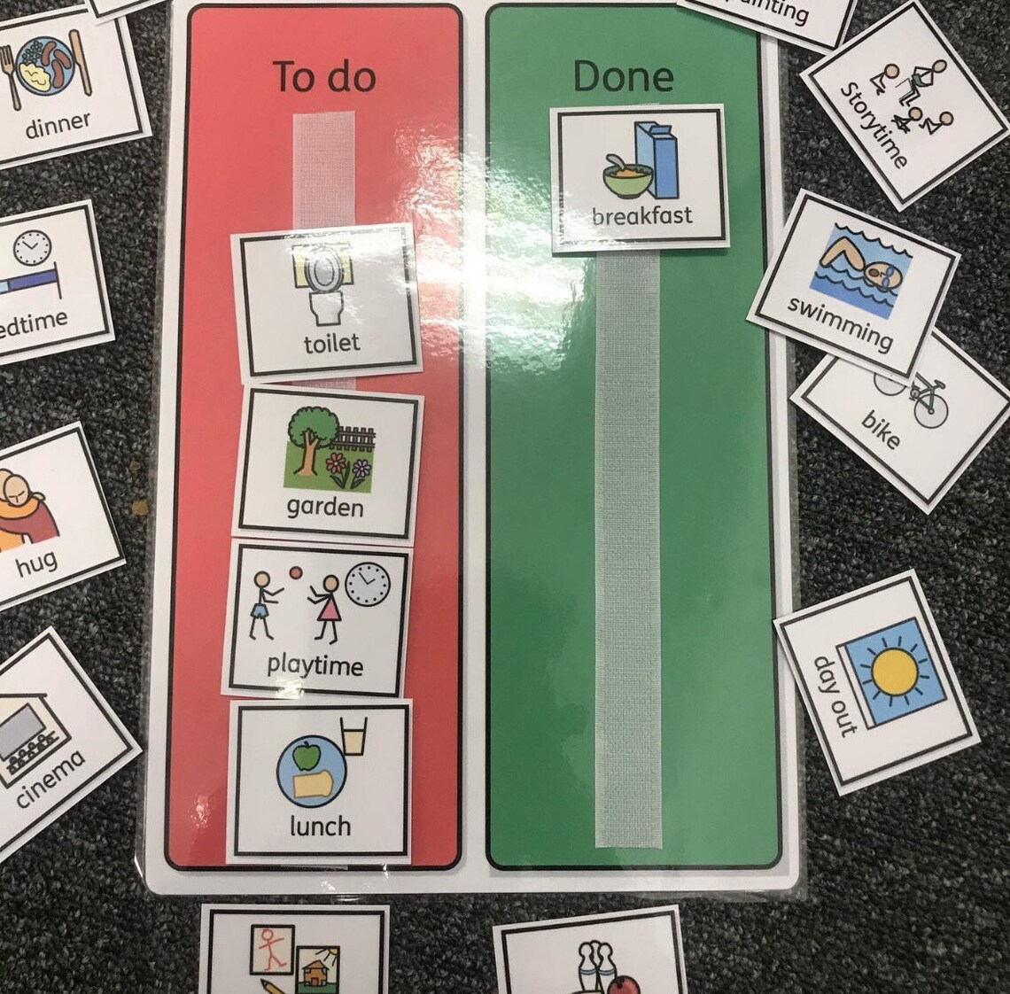 To Do Visual Schedule - With 20 PECS - Autism - Adhd - Sen- Learning ...