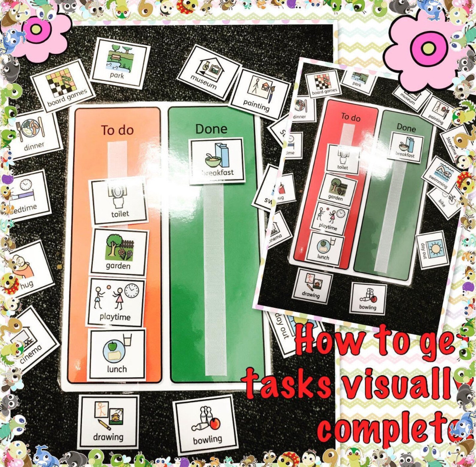 To Do Visual Schedule - With 20 PECS - Autism - Adhd - Sen- Learning ...