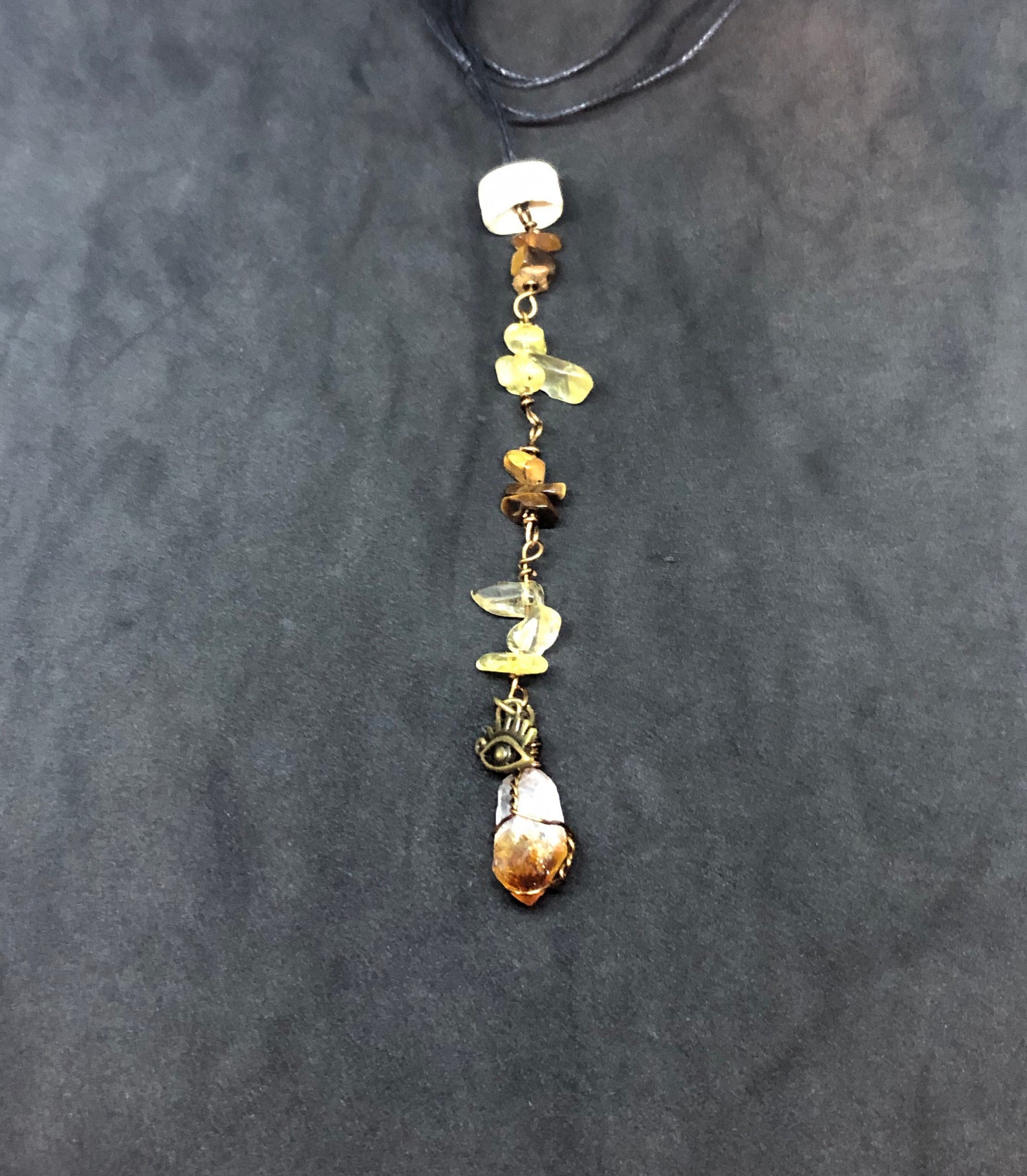 Citrine Rearview Decor Suncatcher for Money Citrine Mirror | Etsy