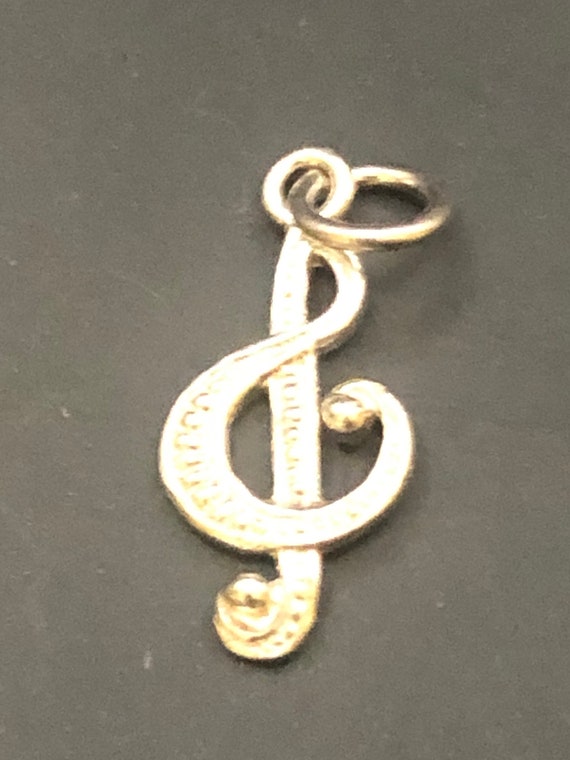 925 Treble Clef, Silver Treble Clef Symbol, Treble Cl… - Gem