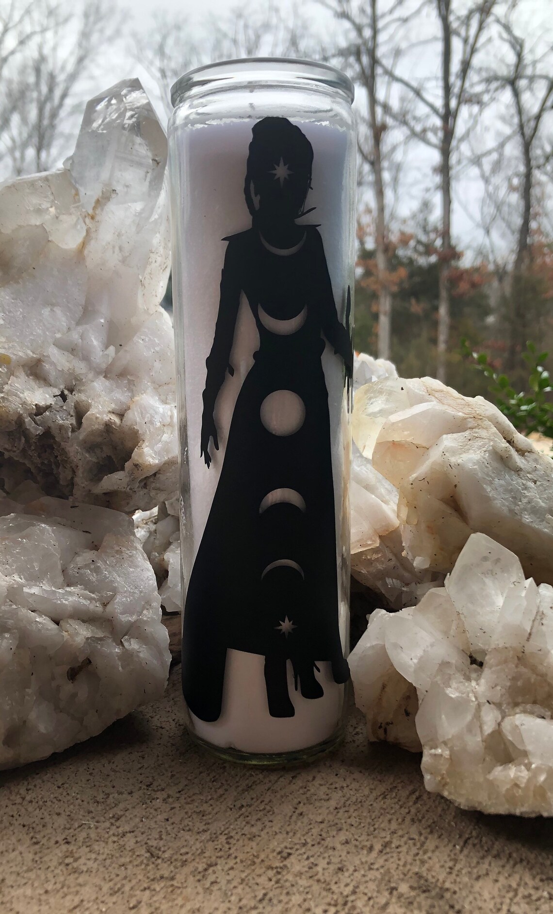Witchy Woman Moon Phase Candle White Goddess Candle Moon - Etsy