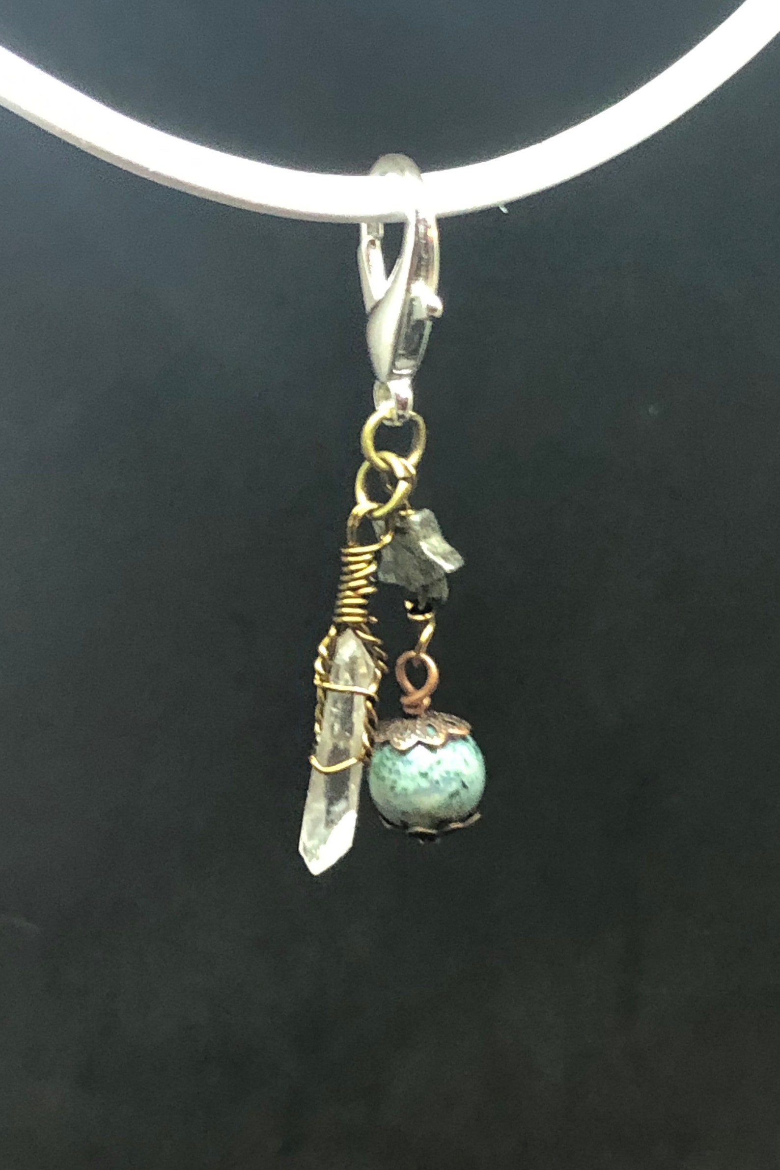 Healing Gemstone Collar Charm, Healing Pet Charm, Crystal Pet Charm ...