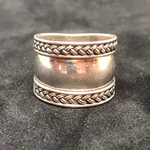 925 BA Indonesia Sterling Silver Ring Size 7, 925 Sterling Band Ring ...