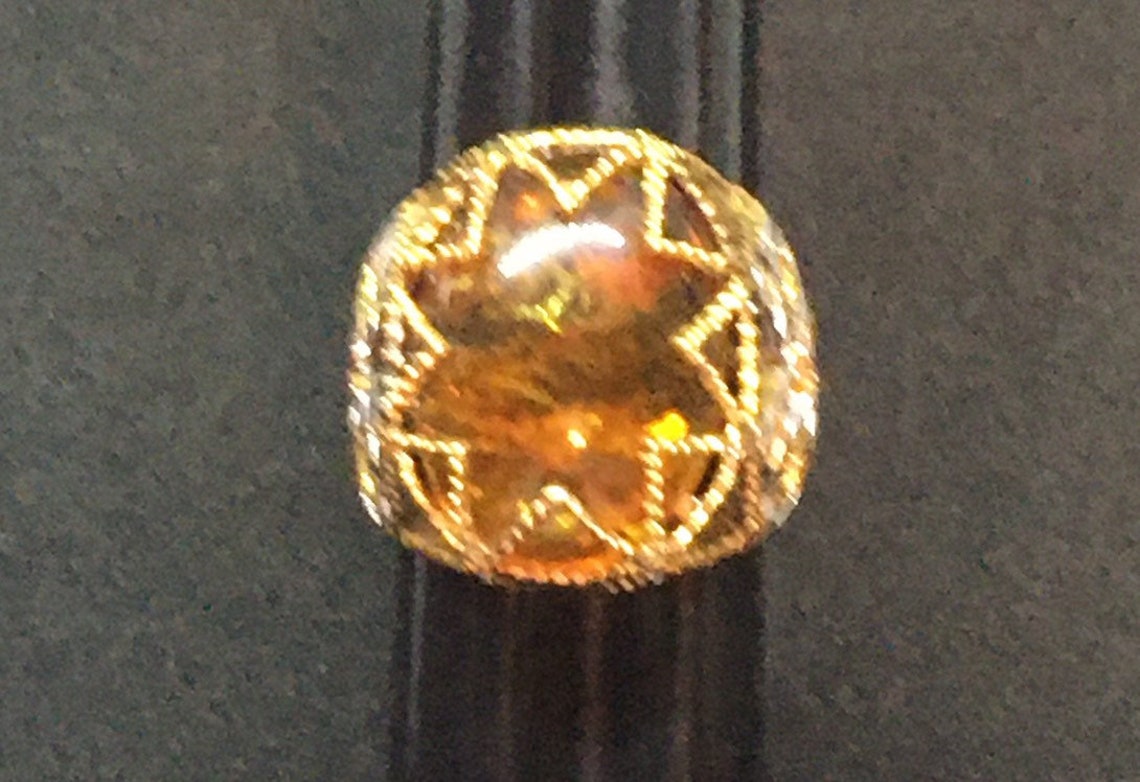 Amber & 925 Sterling Silver Ring Signed NH Size 7 Ssr01 - Etsy