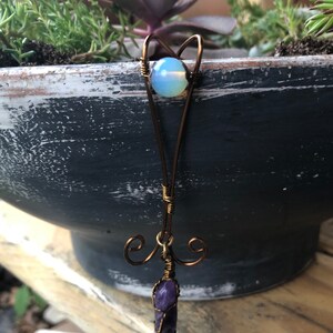 Moonstone Amethyst Flower Pot Decoration Crystal Pot Hugger - Etsy