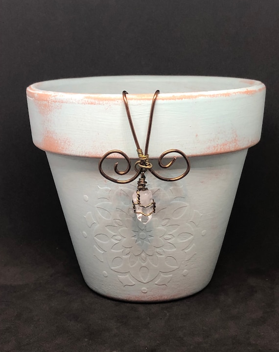 Quartz Crystal Flower Pot Decoration Crystal Garden Decor - Etsy