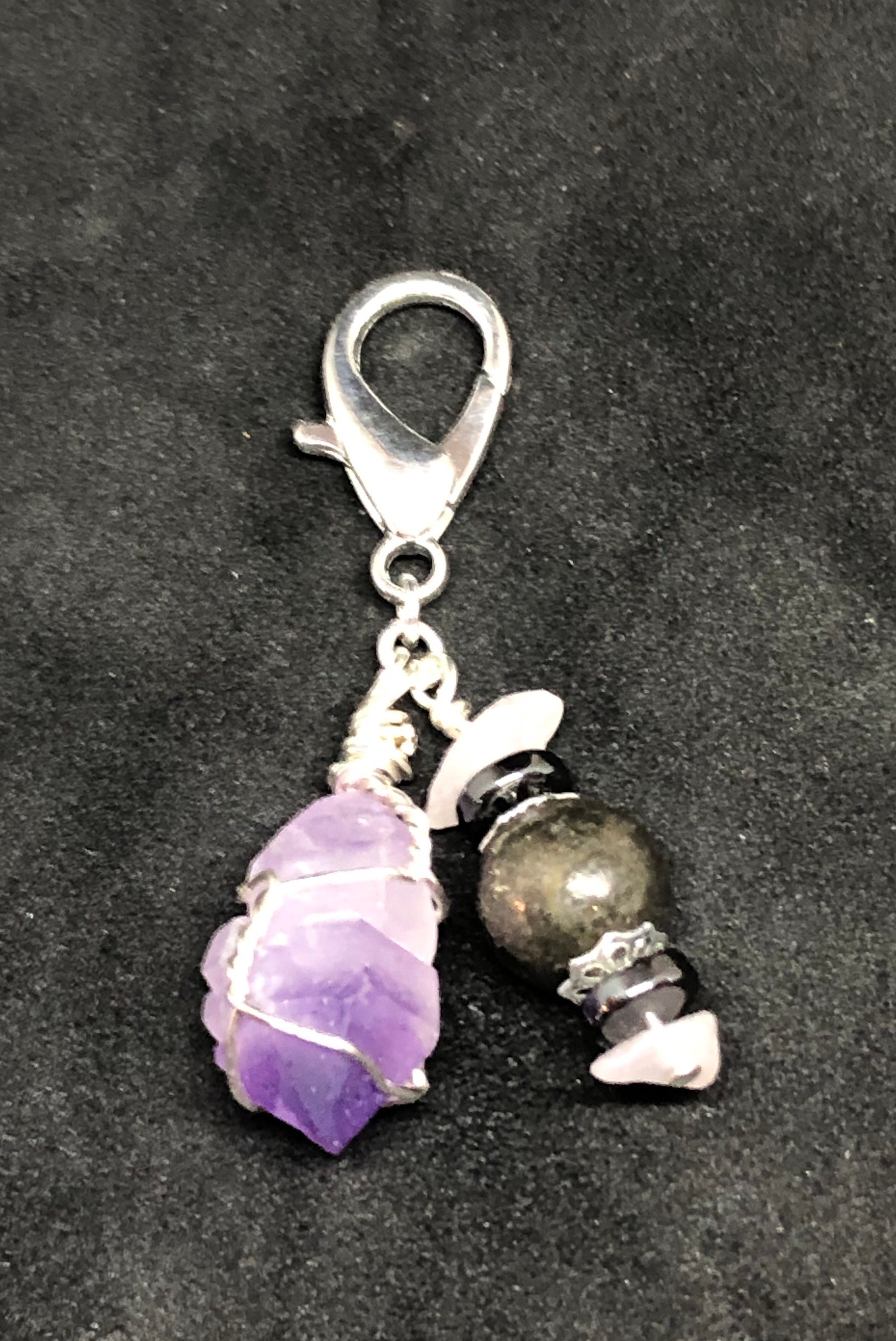 Amethyst Pet Protection Charm Healing Pet Charm Rose Quartz - Etsy
