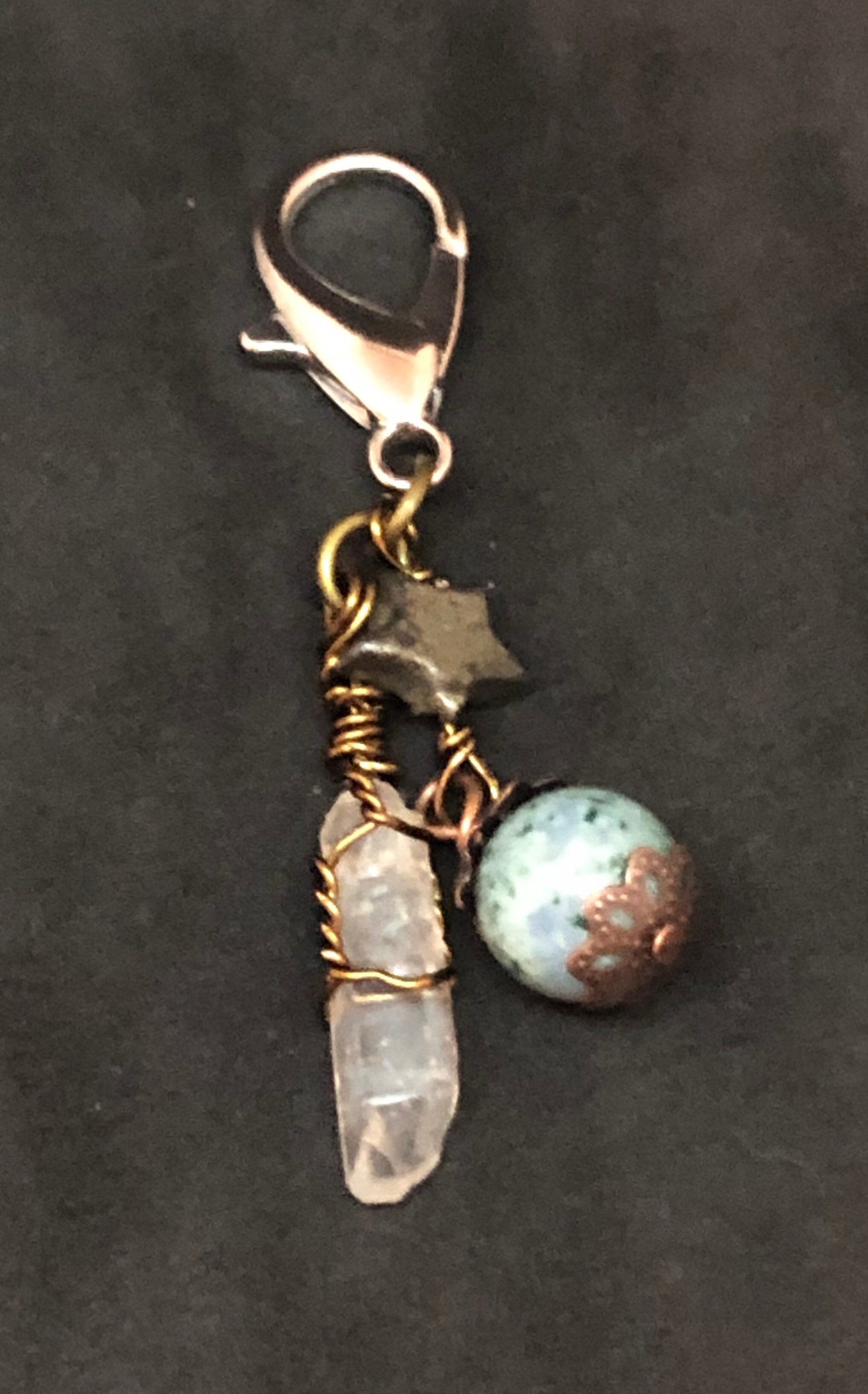 Healing Gemstone Collar Charm, Healing Pet Charm, Crystal Pet Charm ...