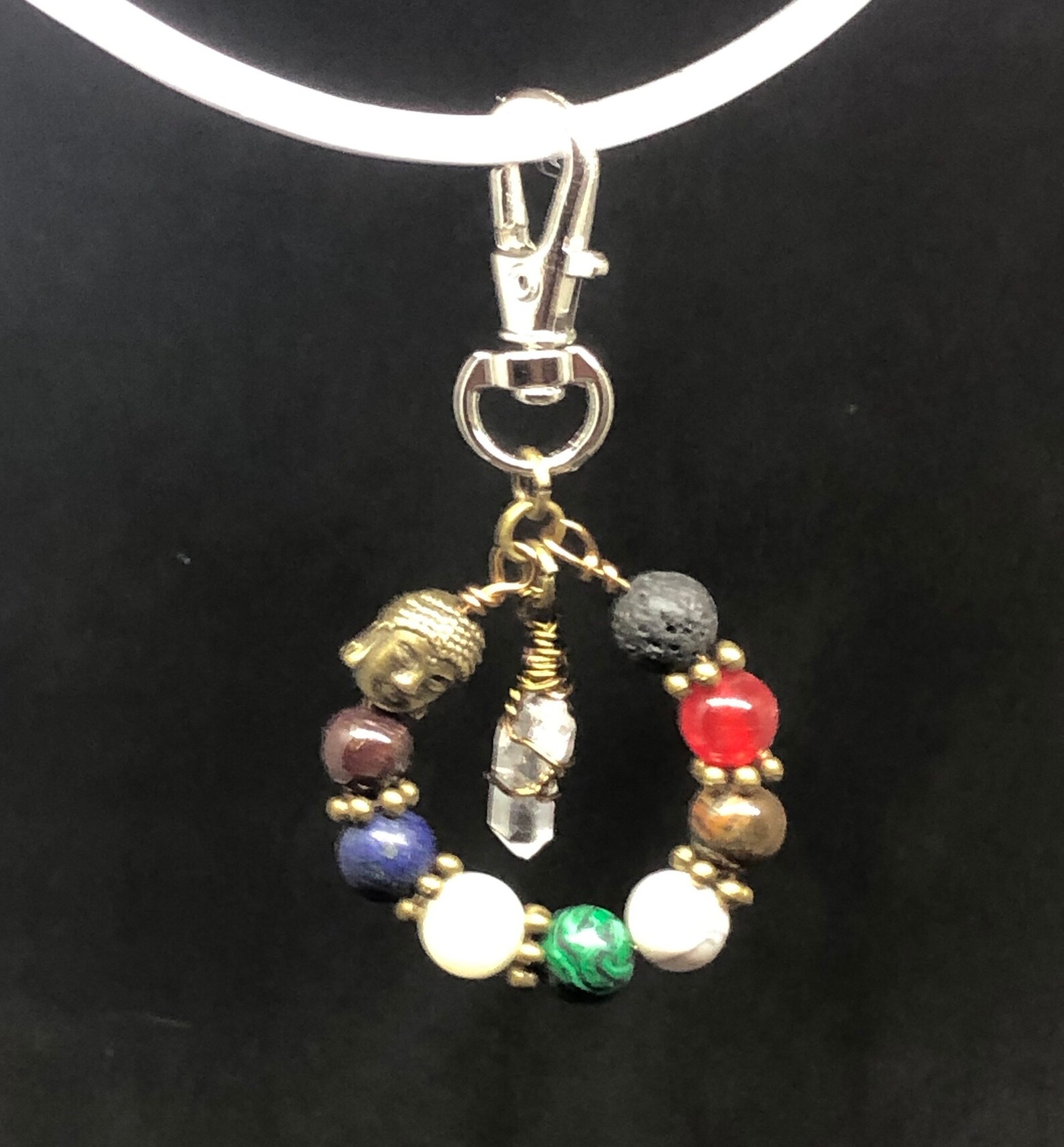 Chakra Crystal Keychain Clip Healing Gemstone Keychain - Etsy