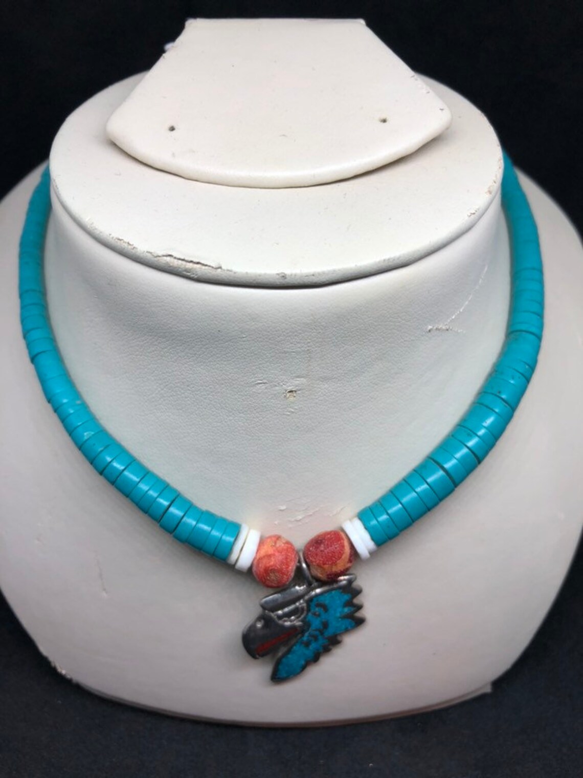 Phoenix & Turquoise Shell Necklace - Etsy