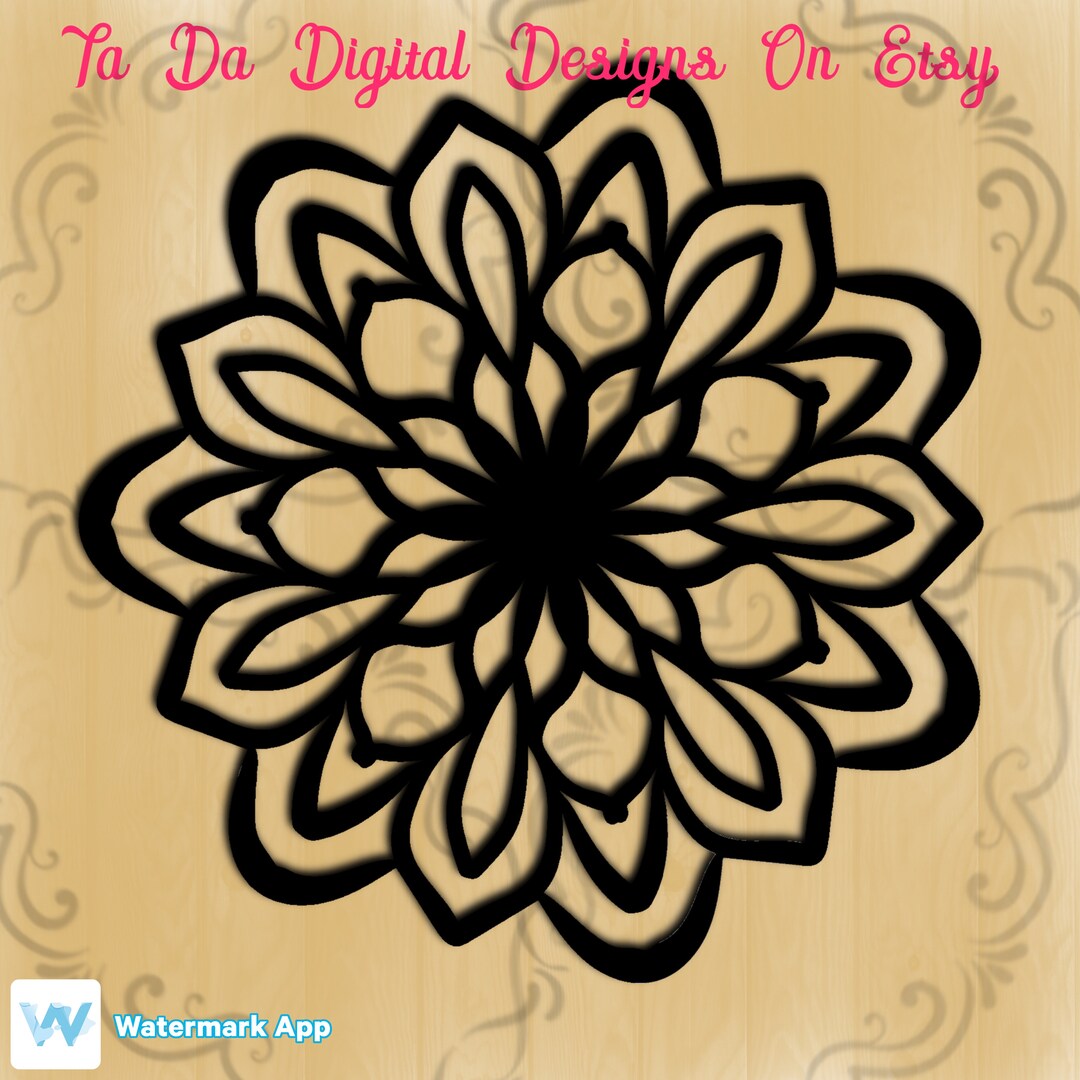 Flower Mandala Svg - Etsy