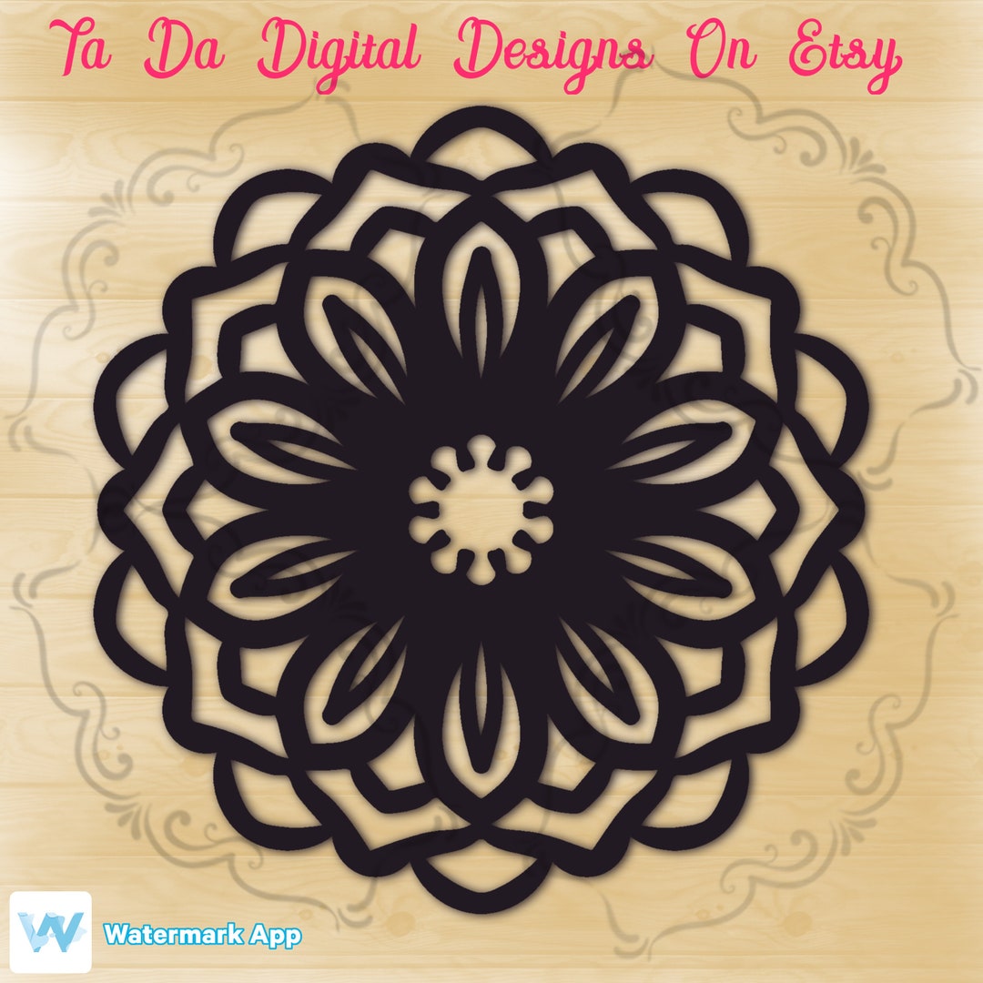 Flower Mandala Svg - Etsy