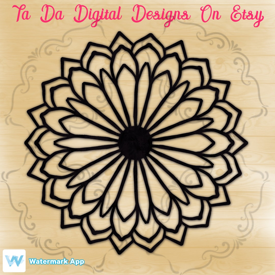 Flower Mandala Svg - Etsy