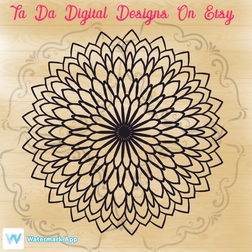 DOILY SVG Cut File Hand Drawn Doilies Digital Flower Die Cut | Etsy