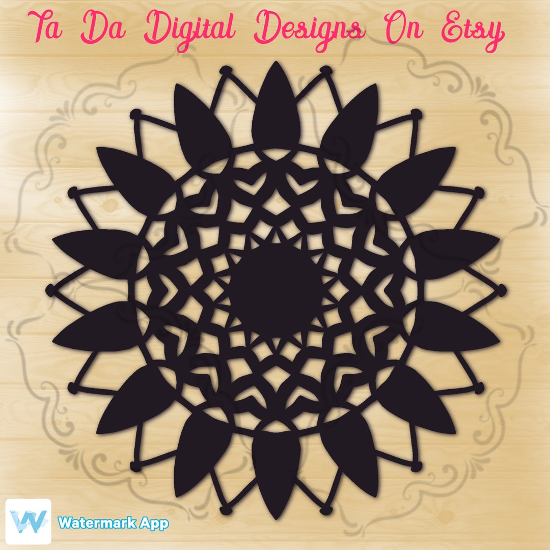 Flower Mandala Svg - Etsy