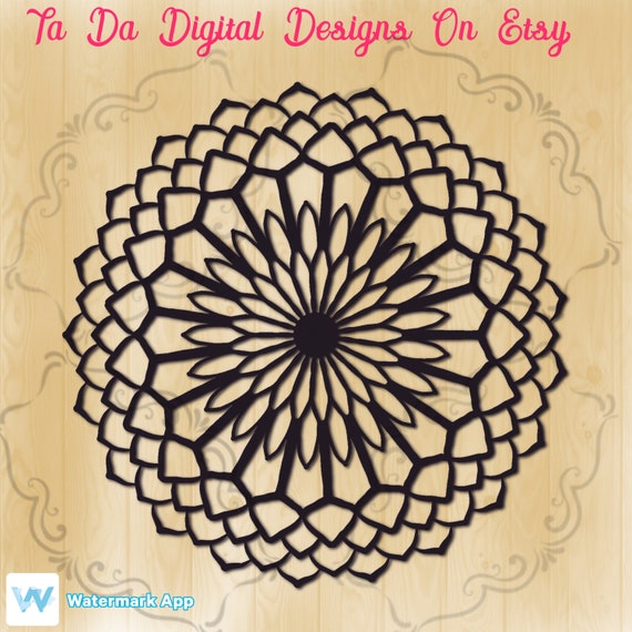 Flower Mandala Svg | Etsy