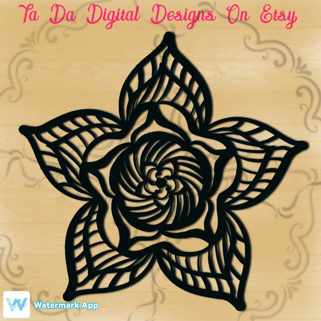Flower Mandala Svg/cutting File - Etsy