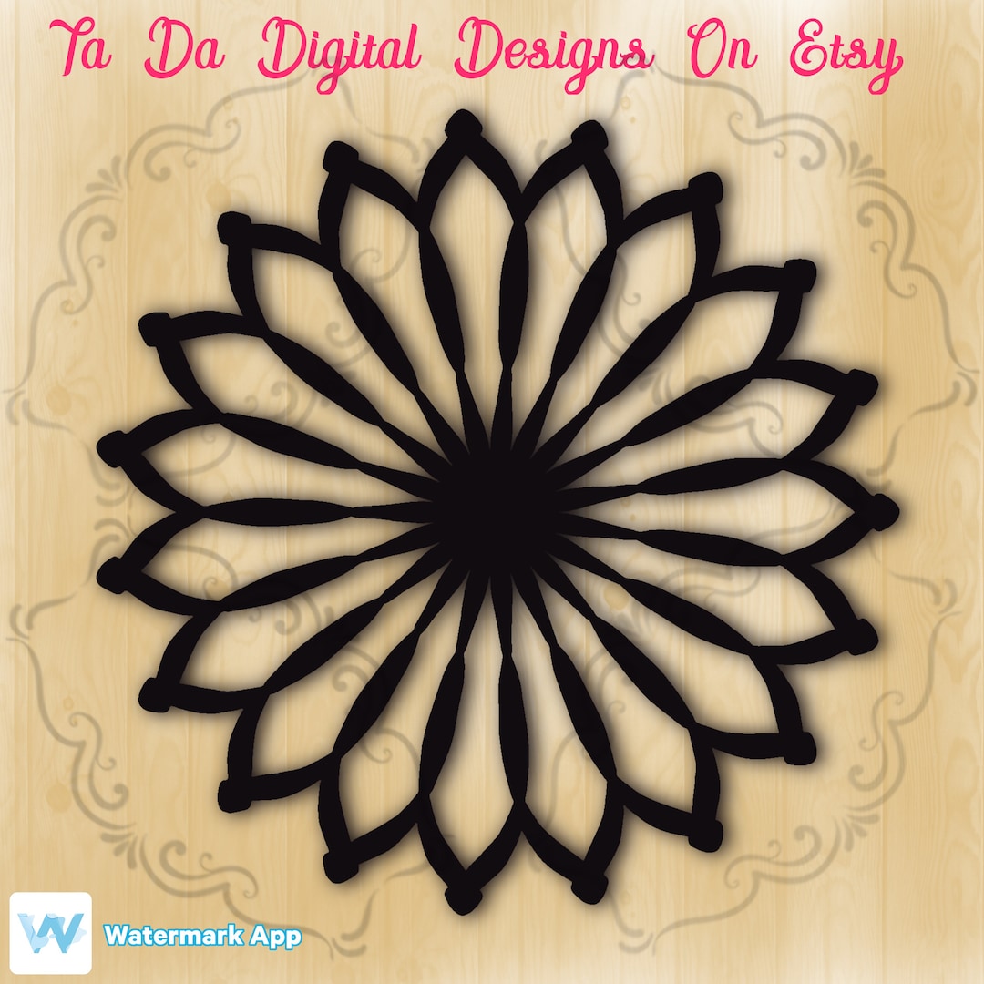 Flower Mandala Svg - Etsy