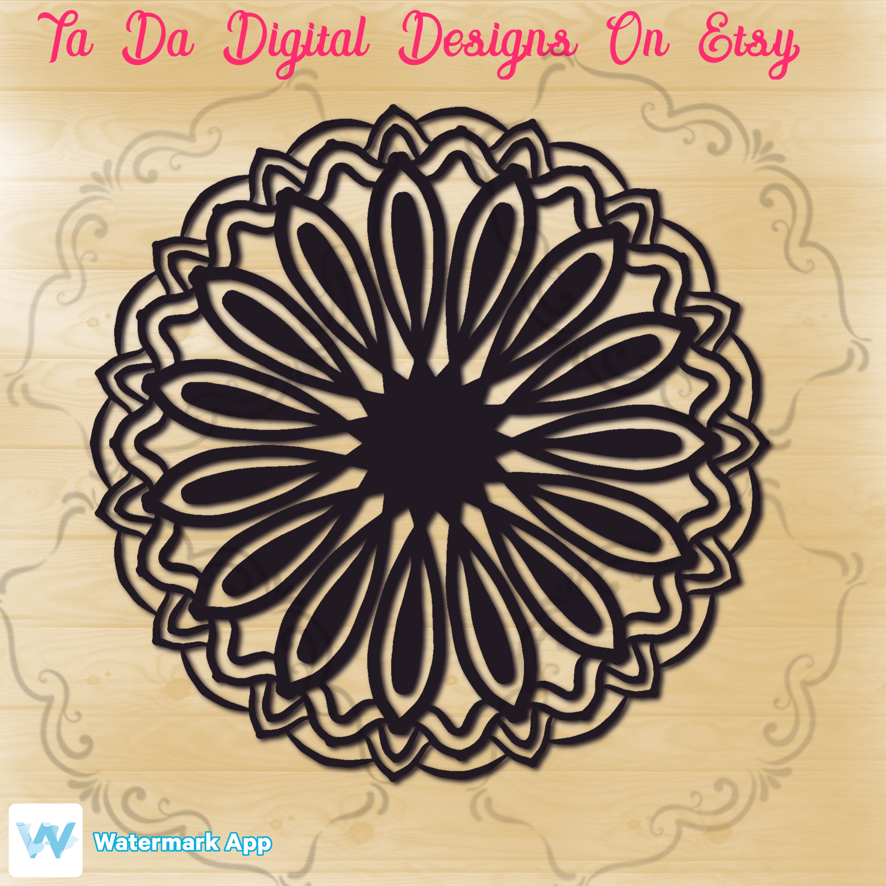 Flower Mandala Svg - Etsy