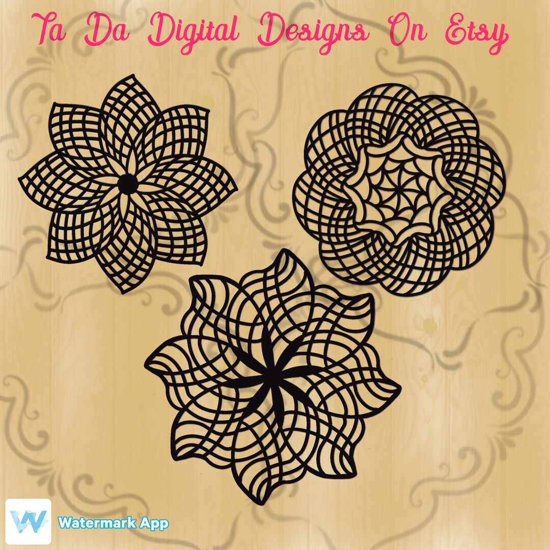 Flower Mandala Set of 3 - Etsy