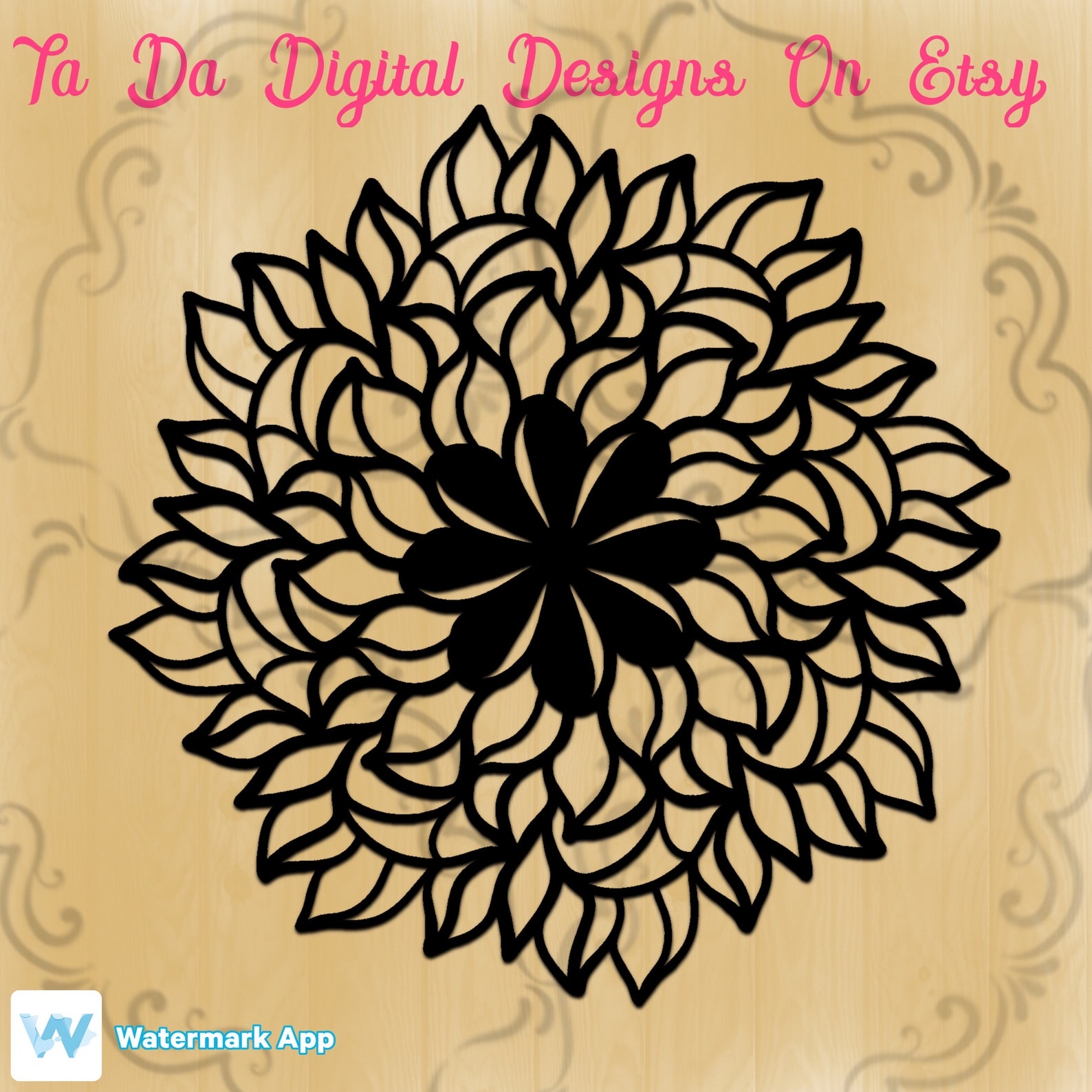 Flower Mandala Svg / Png Mandala Svg/png | Etsy