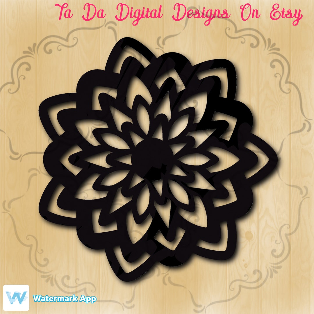 Flower Mandala Svg - Etsy