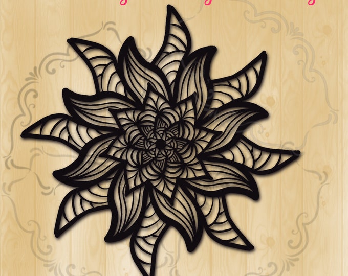 Flower Mandala Svg - Etsy