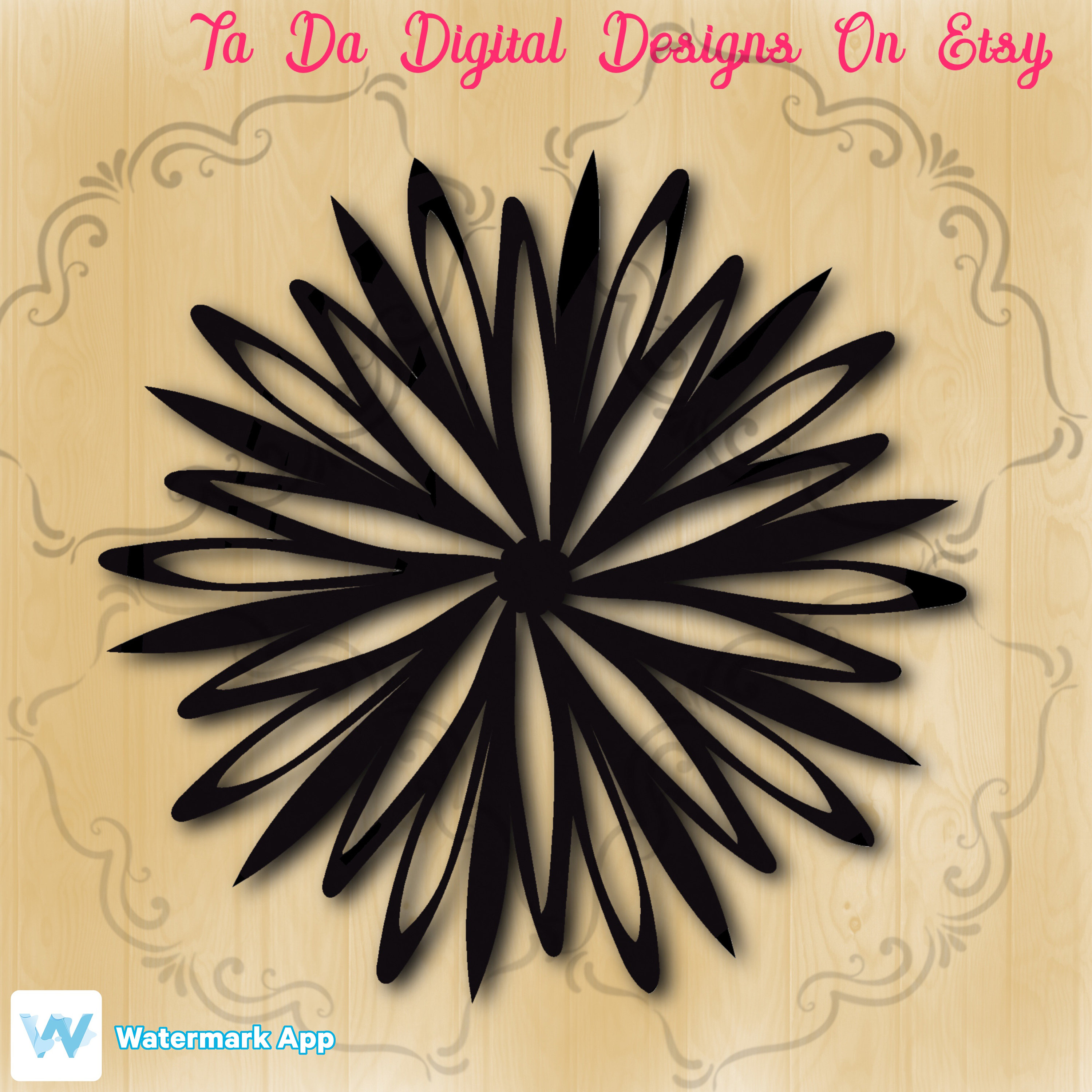 Spiky Flower Svg - Etsy
