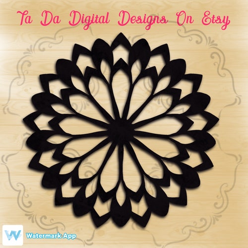 DOILY SVG Cut File Hand Drawn Doilies Digital Flower Die Cut | Etsy