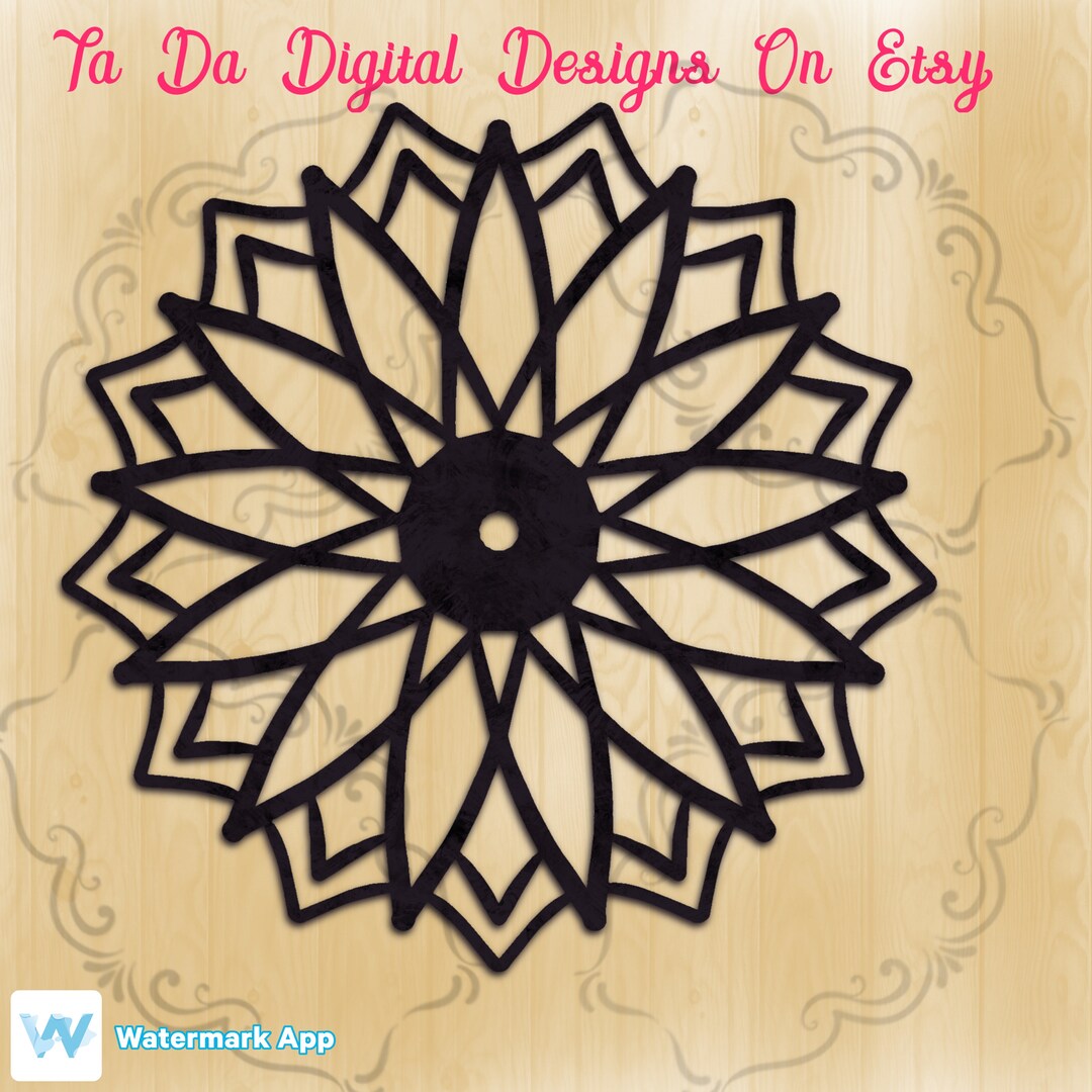 Mandala Flower Svg - Etsy