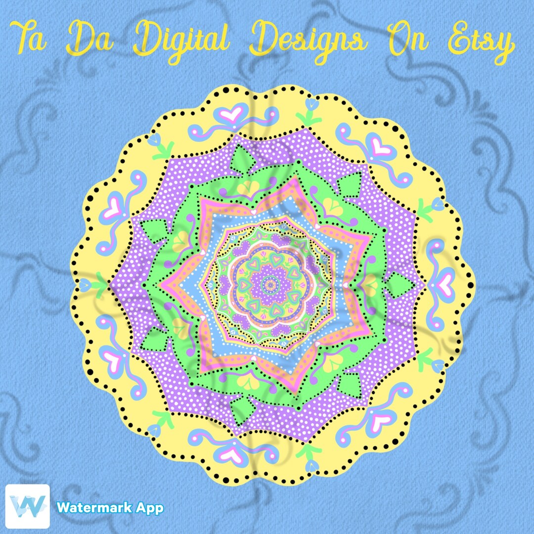 Spring Mandala Printable / Easter Mandala Printable/ Pastel Mandala ...
