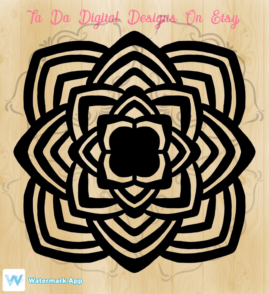 Mandala Svg Cutting File/ Square Mandala - Etsy
