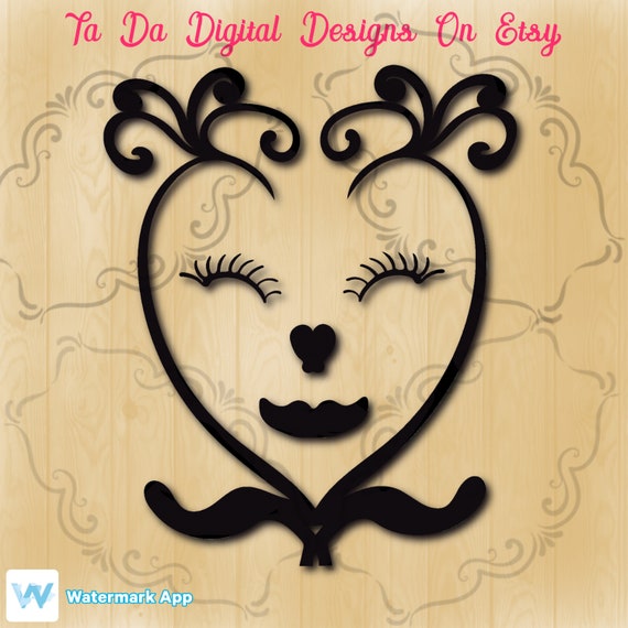 Heart Face Svg/png/jpeg - Etsy