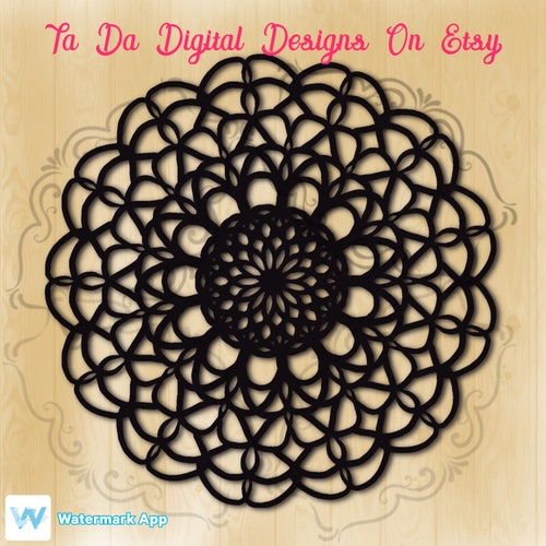 DOILY SVG Cut File Hand Drawn Doilies Digital Flower Die Cut - Etsy